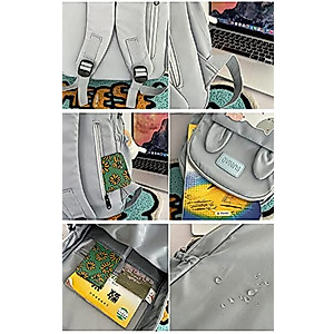 JHTPSLR Kawaii Backpack Japanese Cute Cat School Backpack with Plushies Aesthetic Backpack for Teen Girls Back to School Supplies (Blue)