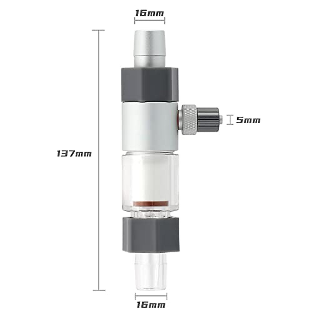 Terizger CO2 Diffuser,Carbon Dioxide Atomiser Bubble Counter Aquarium Inline CO2 Atomizer for Planted Aquarium,Aquarium Diffuser(16/22 mm)