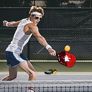 XS XSPAK Pickleball Paddles Set of 2, USAPA Graphite Pickleball Rackets Set Including Bag, 4 Pickleball Balls, Feature Premium Graphite Face and Polypropylene Honeycomb Core, Lightweight Pickleball