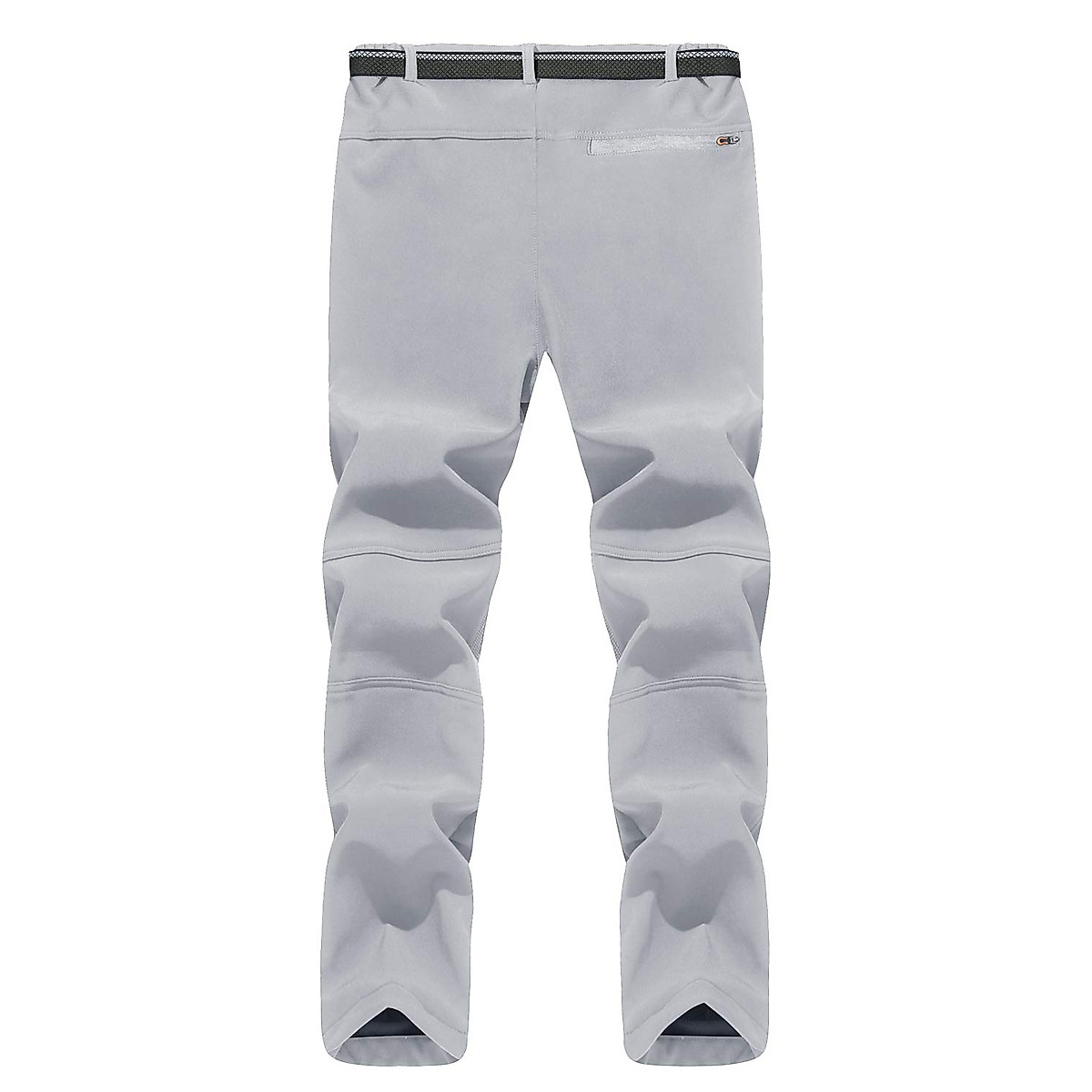 TACVASEN Mens Fleece Pants Open Bottom Mens Travel Pants Tactical Pants Winter Warm Outdoor Cargo Pants Waterproof Softshell Pants