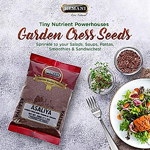 Hemani 100% Pure Garden Cress Seeds - Lepidium sativum - Halim Aliv - Rashad Seed - 200g (7oz) - ???? ??????