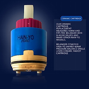 Belanger FC9AC010 Ceramic Plastic Faucet Cartridge - Replacement Cartridge with Single Lever Cartridge - Pressure Balance Cartridge Replacement Low Torque Structure Type - JH04BD Hain-Yo, 40mm