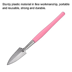 MECCANIXITY Gardening Tools 3 Pack Iron Spade Rake Transplanting Plants Care Digging Kits, Pink