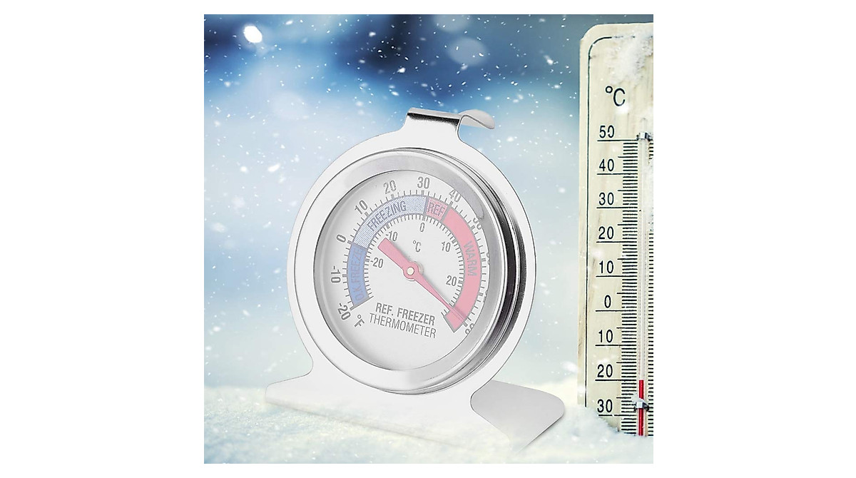 Stainless Steel Freezer Thermometer - Accurate Refrigerator Temperature ...