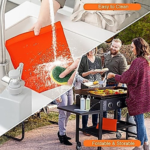 Eibodian Silicone Griddle Mat for 28" Blackstone, Upgraded Full-Edge Blackstone Griddle Cover, Heavy Duty Food Grade Silicone Grill Mat Protects Grill Year-Round