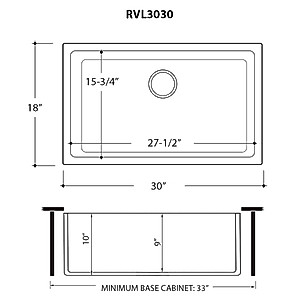 Ruvati 30-inch Fireclay Undermount/Drop-in Topmount Kitchen Sink Single Bowl - White - RVL3030WH