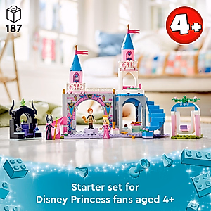 LEGO Disney Princess Aurora's Castle Building Toy Set 43211 Disney Princess Toy with Sleeping Beauty, Prince Philip and Maleficent Mini-Doll Figures, Disney Gift Idea for Kids Boys Girls Age 4+