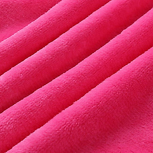 God Sweet Bowknot Hooded Robe Warm Soft Sleepwear Housecoat, Rose Red, 2T