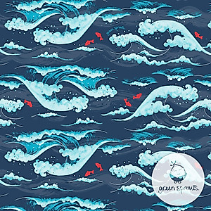 i Play Boys Reusable Absorbent Baby Swim Diapers Navy Tidal Waves 12 Months