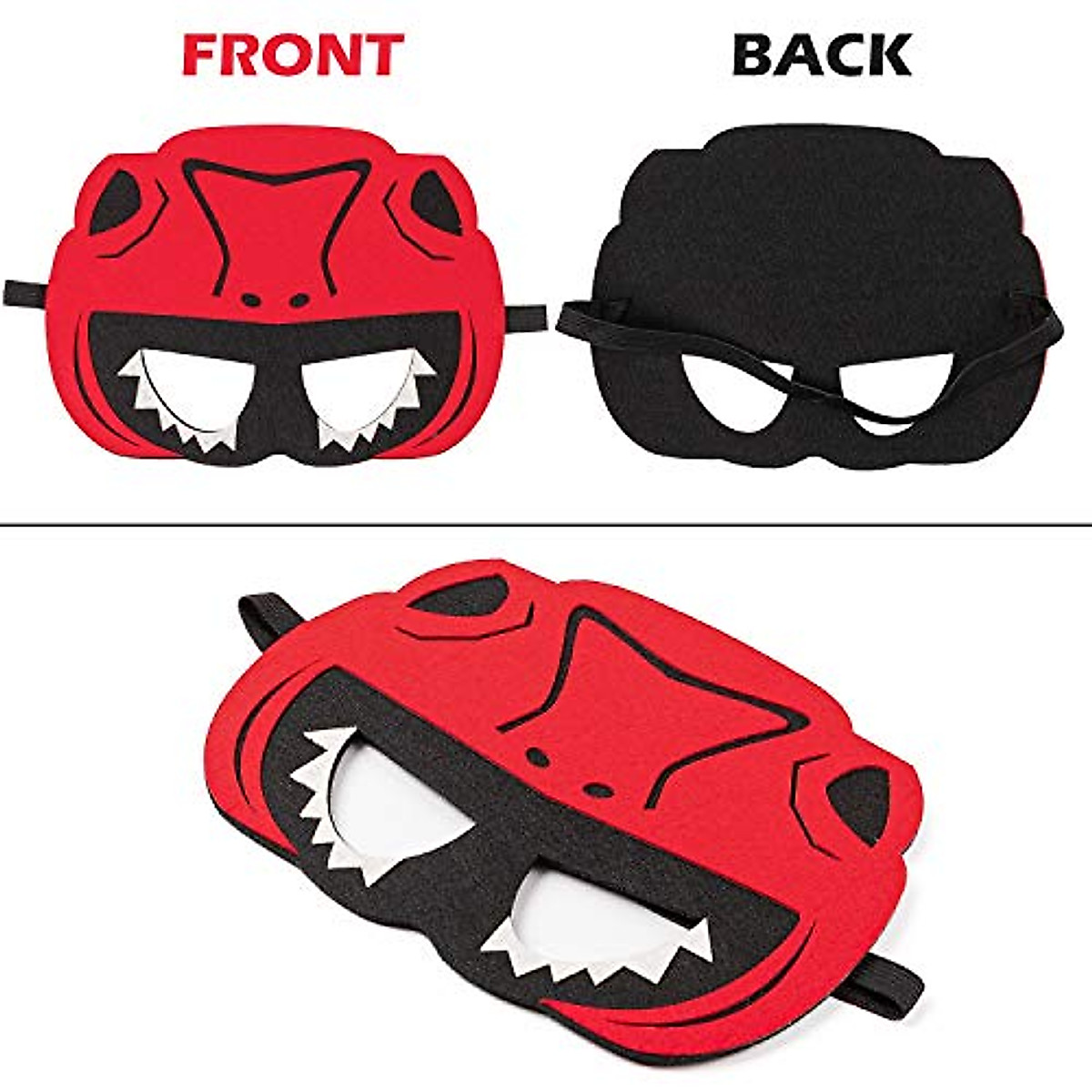 Haooryx 12Pcs Power Hero Theme Party Masks, Dress Up Costumes Party Decor Supplies US Rangers Ninja Steel Halloween Pretend Play Accessories Photo Booth Prop for Baby Shower Kids Birthday Favors