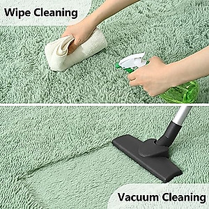 Jocovieh Soft Sage-Green Rugs for Bedroom, 5x7 Feet Fluffy Carpets, Indoor Modern Plush Area Rugs for Living Room Kids Girls Room, Non-Slip Shag Rug for Nursery Home Decor, Green