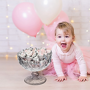 Colarr 504 Pcs Floral Baby Shower Favors Stickers Pink Floral Baby Shower Label Stickers Baby Shower Kisses Stickers Little Cutie Baby Shower Sticker Decoration for Baby Shower Sprinkle Birthday Party