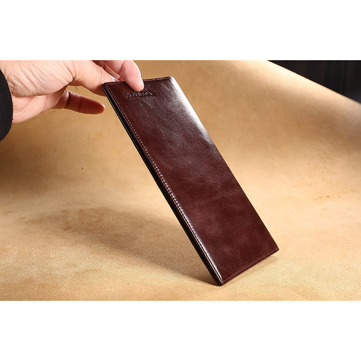 MANBANG Genuine Italian Leather Handbag Organizer Card Case Long Bifold Wallet