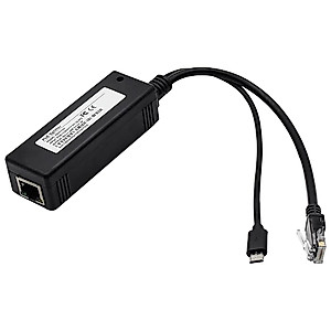 PoE Splitter Micro USB 5V ，for Tablets, Dropcam or Raspberry Pi, IPC, IP Video Camera, The IEEE 802.3af-Compliant 5V PoE Active Splitter Adapter, 48V to 5V (Pack of 2)