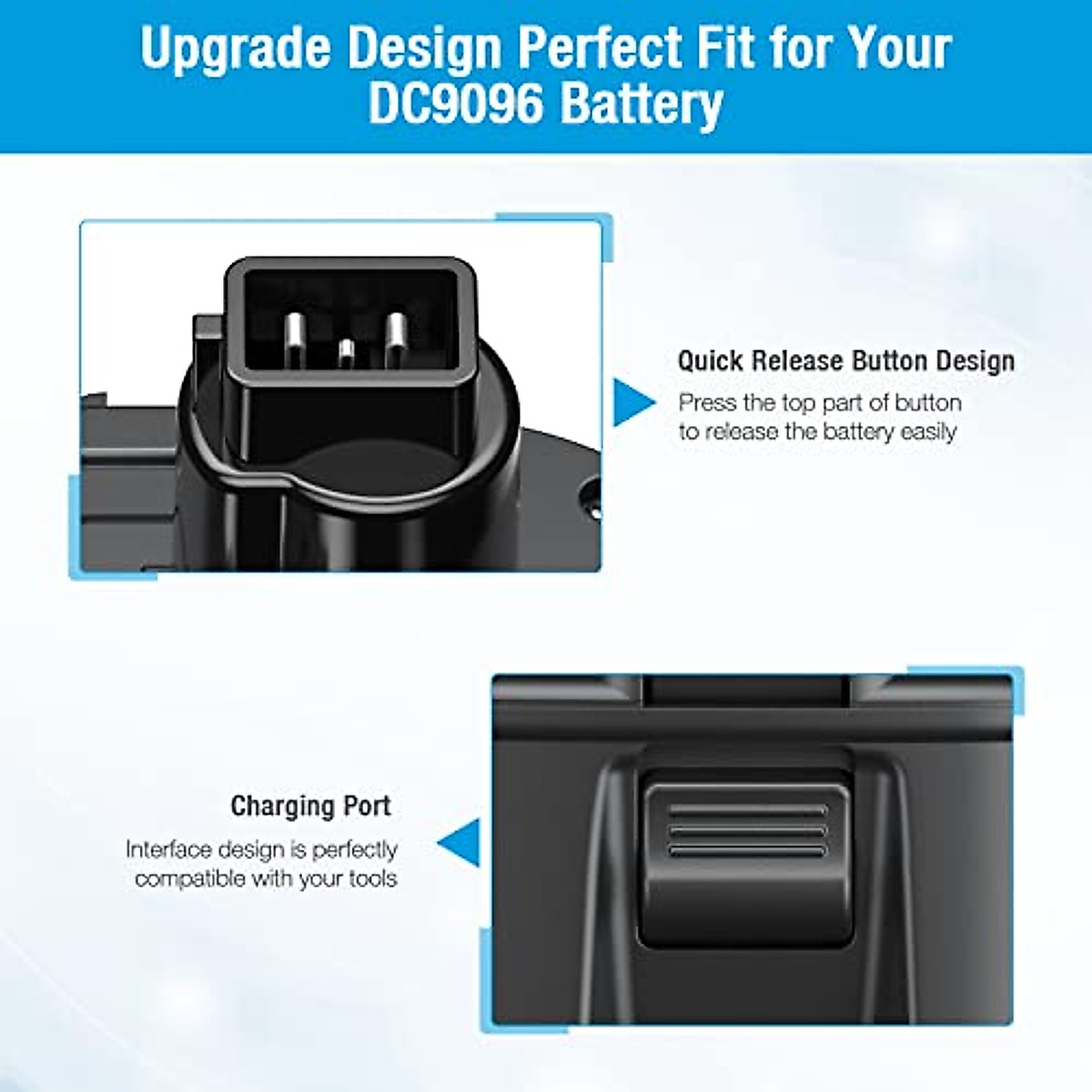 Powerextra 4.5Ah 18V DC9096 DC9098 Replacement Battery Compatible with Dewalt 18 Volt XPR Battery DC9099 DW9095 DW9096 DW9098 DE9038 Cordless Power Tools