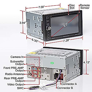 BOSS Audio Systems BVB9358RC Car Stereo System - 6.2 Inch Double Din, Touchscreen, Bluetooth Audio and Calling Head Unit, Aux In, USB, SD, CD Player, AM/FM Radio Receiver, Backup Camera