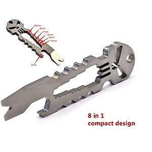 BANG TI Titanium Punisher Bottle Opener Pocket Pry Bar Multi Key Chain Tool