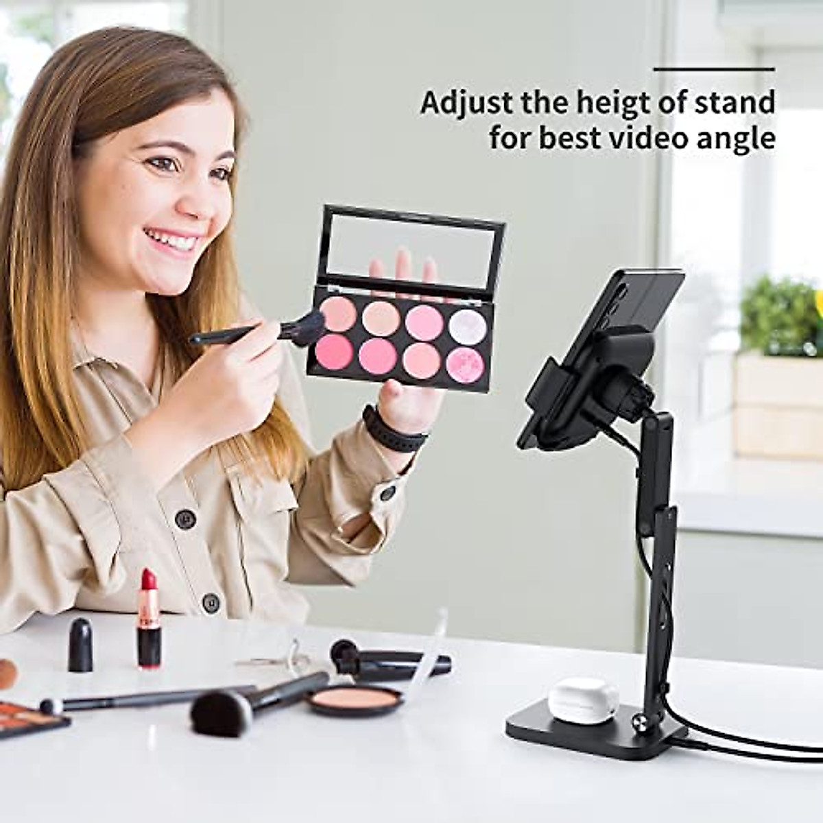 MAKAQI 2 in 1 Charging Station for Z Fold 4/3/2, Aluminium Alloy 3 Coils Fast Wireless Charger Stand for Samsung Galaxy Buds 2 Pro/Buds Pro/Buds 2 / Buds Live (with 20W Adapter)