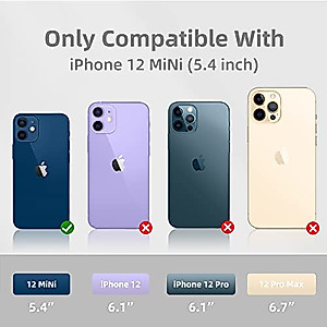 K TOMOTO Compatible iPhone 12 Mini Bumper Case (5.4 Inch), Soft Liquid Silicone Bumper Case [Shock-Absorb] [Raised Edge Protection] [Drop Protection] [MagSafe Compatible] Frame Bumper Case, White