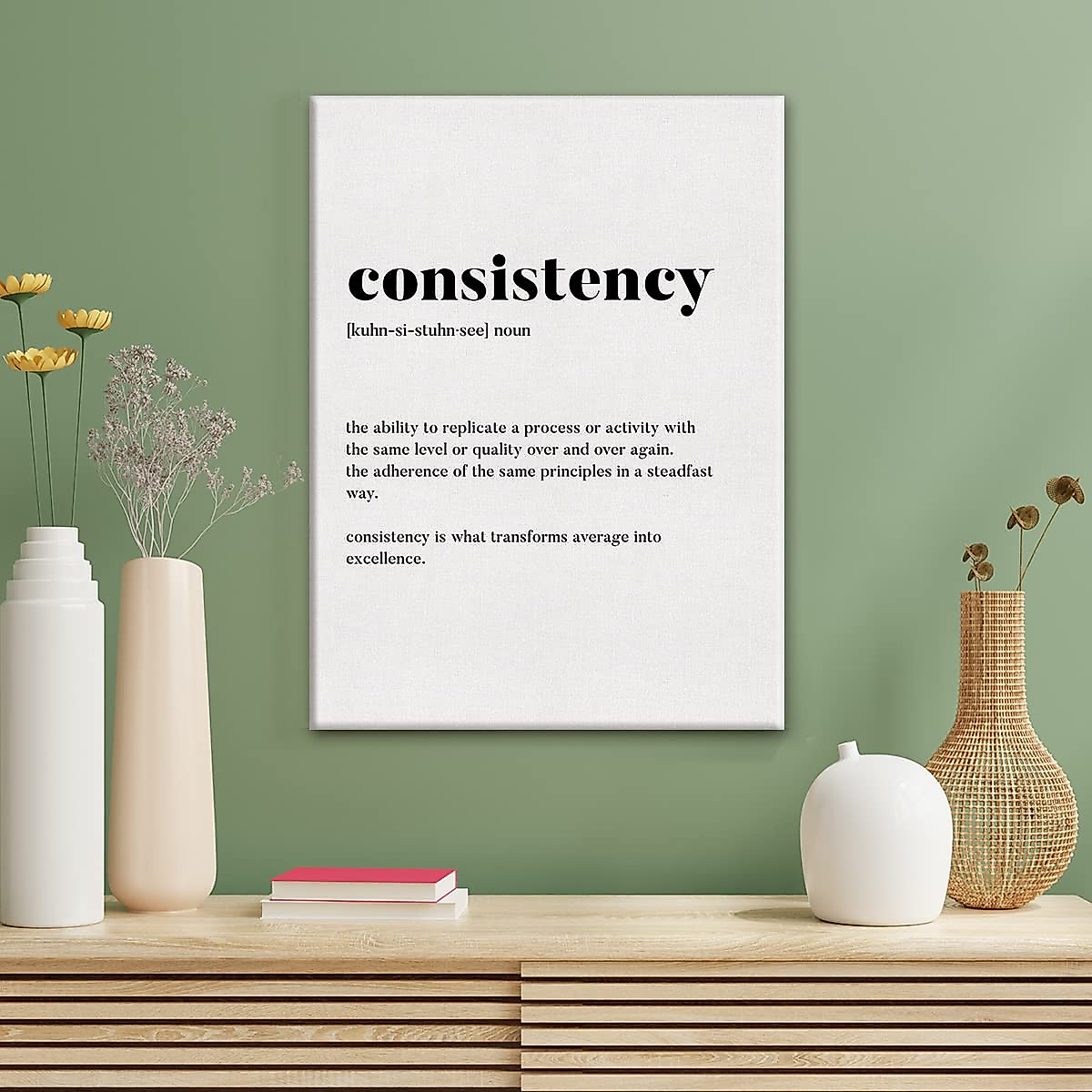 Consistency Definition the Ability to Replicate a Process Wall Art Poster Print Gift, Consistency Definition Painting Ready to Hang Home Decor (11.5" x 15")