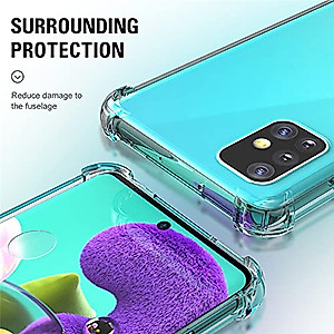 [Road Left] Crystal Clear Case for Galaxy A71 5G,Air-Bag Shockproof Protective Phone Case,Ultra Slim Flexible Soft TPU Cover for Samsung Galaxy A71 5G