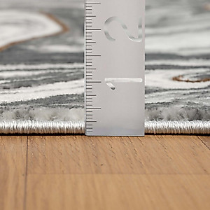 LUXE WEAVERS Marble Abstract Pattern Gray 5x7 Area Rug