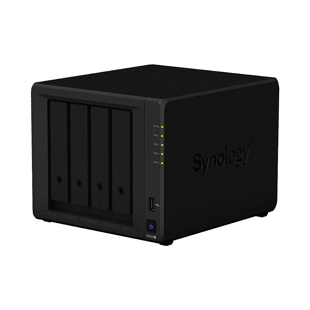 Synology DiskStation DS420+ NAS Server for Business with Celeron CPU, 6GB Memory, 1TB M.2 NVMe SSD, 8TB HDD Storage, DSM Operating System