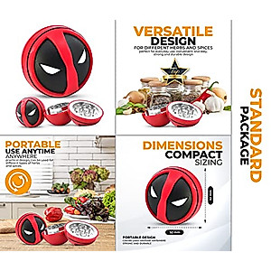 Spice and Herb Grinder, 3 Piece Manual Grinder for Herbs and Spices, Non Slip Handheld Spice Grinder, Compact and Portable, Easy Clean and No Clogging, Round