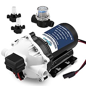 COFORCEFLO 12V RV Water Pump,5.5 GPM 70 PSI Water Pressure Diaphragm Pump,On Demand Pressure Pump Water for Washing RVs,Garden Spraying,Agricultural irrigation