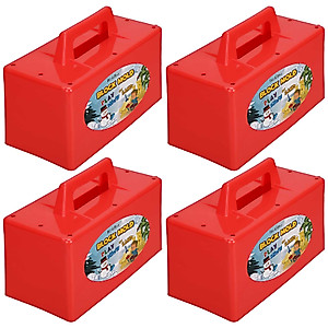 Jerify 4 Pcs Snow Fort Building Block, Sand Castle, Sand Castle Beach Toys for Adult, Large Brick Form for Boys Girls Indoor Outdoor Winter and Summer Activity Supplies, Red, Blue