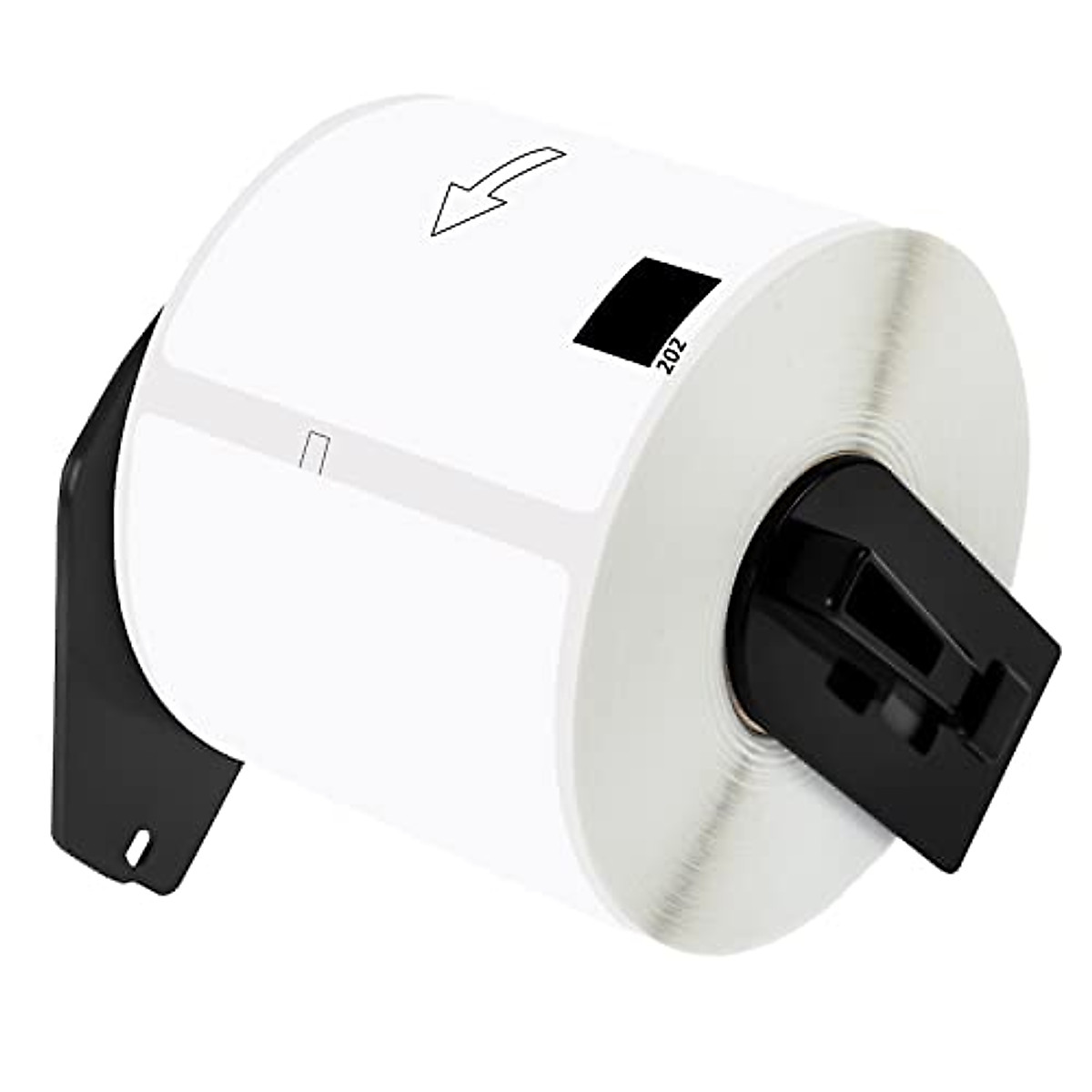 KCMYTONER Compatible for Brother DK-1202 DK1202 Die Cut Shipping Paper Labels White 2.4" x 3.9" (62 mm x 100 mm) Used in Brother QL Label Printers -300 Labels per Roll, 1 Roll with Frame