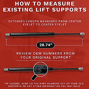 Lift Supports Depot Qty (2) Replaces 3108392.139 331055.010 025214 A818WP Awning Lift Support for RV and Camper 28.74 Inch - High Quality Struts and Easy Installation
