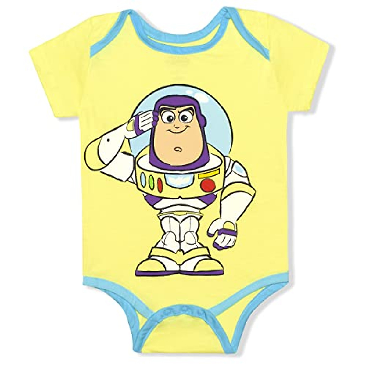 Disney Toy Story Buzz Lightyear and Woody Boys 3 Piece Bodysuit and Jogger Pant Set for Newborn and Infant - Blue/Lime Green