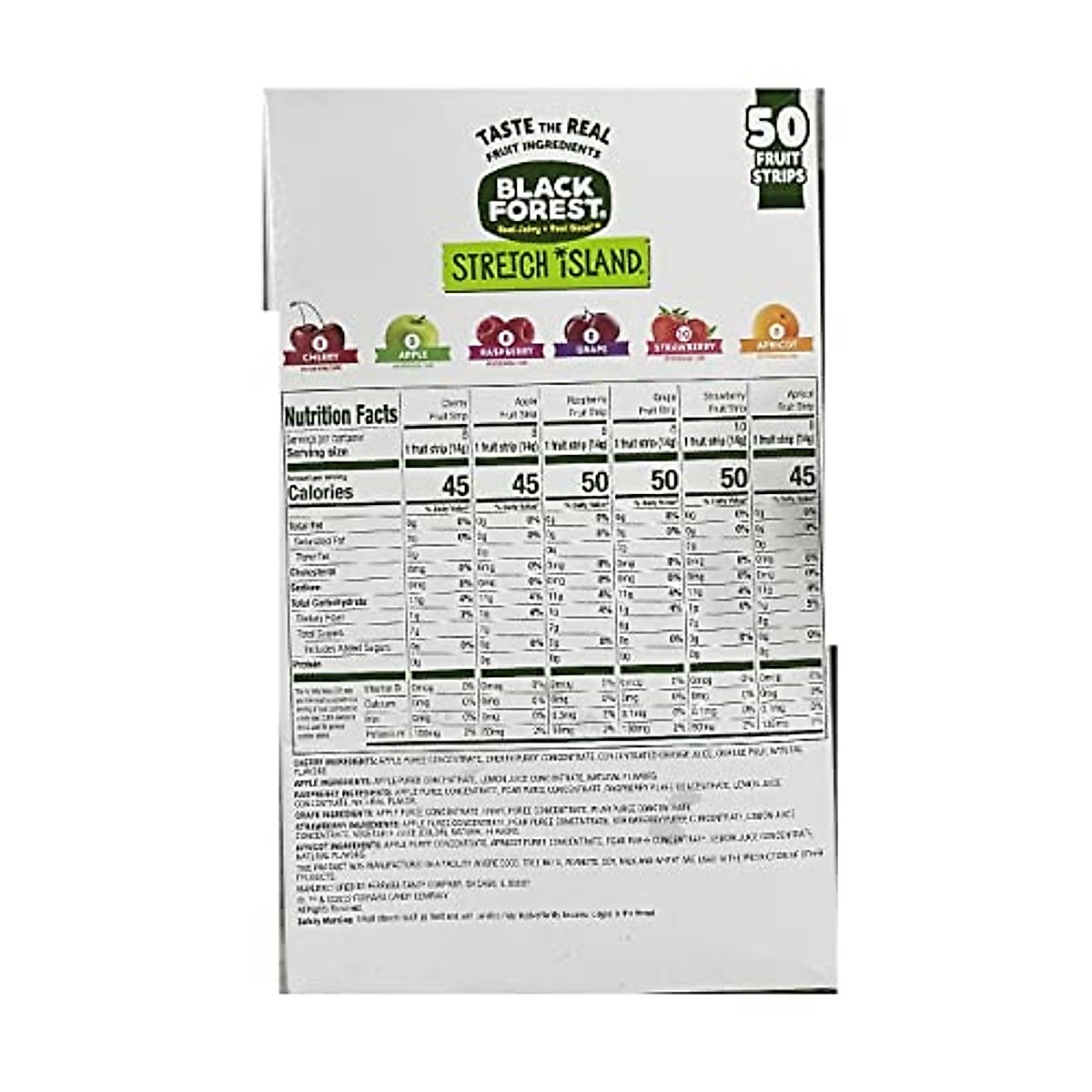 Stretch Island Fruit Leather Snacks Variety Pack, Cherry, Apple, Strawberry, Apricot, Grape, Raspberry, 0.5 Ounce No Added Sugar (Pack of 50) 24.7 Ounce