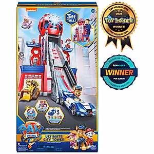 Paw Patrol, Movie Ultimate City 3ft. Tall Transforming Tower with 6 Action Figures, Toy Car, Lights and Sounds, Kids Toys for Ages 3 and up