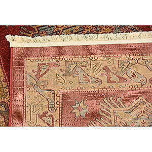Unique Loom Sahand Collection Traditional Geometric Classic Red Runner Rug (2' 7 x 6' 7)