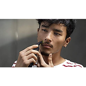 Philips Norelco OneBlade Pro Hybrid Electric Trimmer and Shaver, Black, 2 Piece, QP6530/70