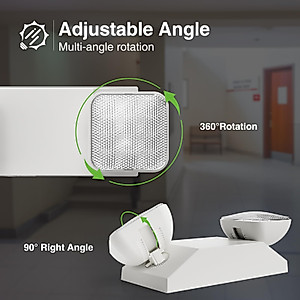 FREELICHT 4 Pack LED Emergency Lights for Business, with Battery Backup, Two Head Adjustable LED Emergency Square Lighting, UL 924 Certified