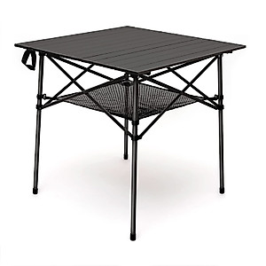 SUNNYFEEL Outdoor Folding Table | Lightweight Compact Aluminum Camping Table, Roll Up Top 4 People Portable Camp Square Tables with Carry Bag for Picnic/Cooking/Beach/Travel/BBQ