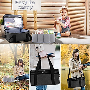 Yumt Paint Organizer Paint Brush Holder Acrylic Paint Storage Art & Craft Supply Storage Paint Bottle Organizer Professional Storage Display Organizer for Paintbrushes And Paint Tubes