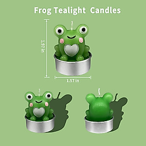 Frogs Tea Light Candles, LONCESS Frog Animal Candles for Cake Decoration, Home Decoration, Birthday Party, House-Warming Party, Wedding, Anniversary Celebration,Cake Topper, Smokeless, Ideal Gift