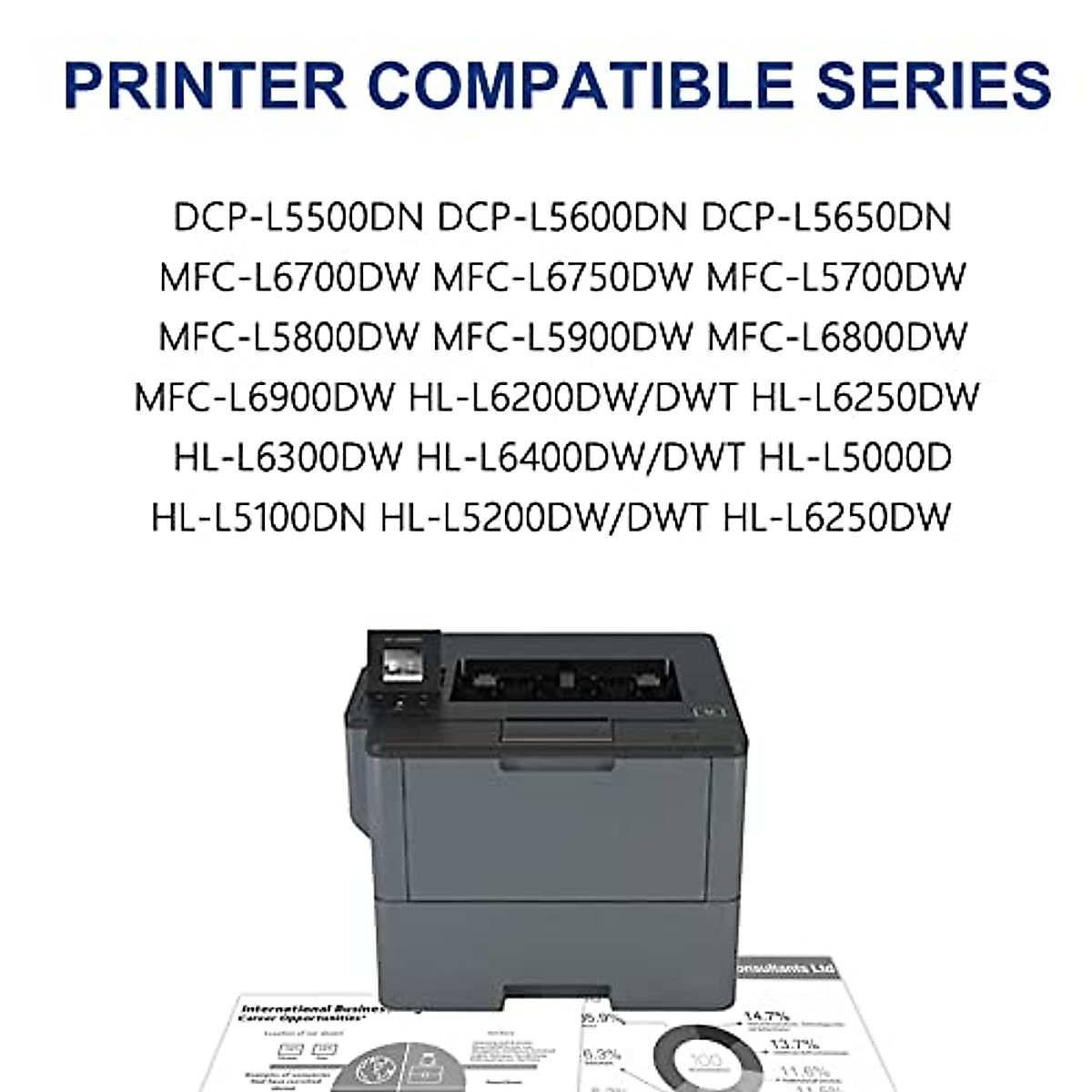 TANFENJR TN850 TN-850 Toner Cartridge & DR-820 DR820 Drum Unit Compatible Replacement for Brother MFC-L5900DW DCP-L5500DN HL-L5100DN DCP-L5650DN Printer (1Toner+1Drum)
