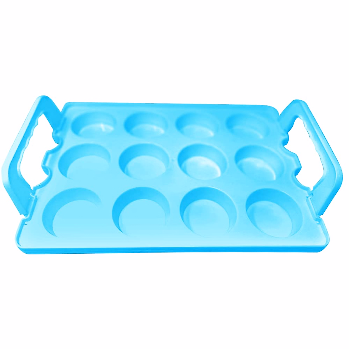 DuraCasa Cupcake Carrier, Cupcake Holder | Premium Upgraded Model Holds Cupcakes Steadier | Store up to 36 Cupcakes or Muffins | Stacking Cupcake Storage Container | Use 1,2, or 3 Tiers (Blue)