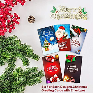 Christmas Gifts Card Money Holder in 5 Holiday Cute Festive Designs 30 Christmas Greeting Cards & 30 Envelopes,Christmas money holder with envelopes