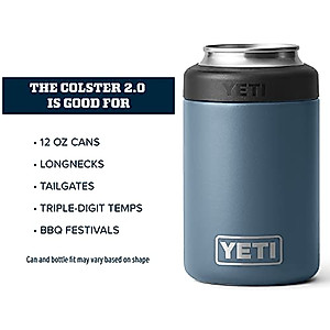 YETI Rambler 12 oz. Colster Can Insulator for Standard Size Cans, Nordic Blue