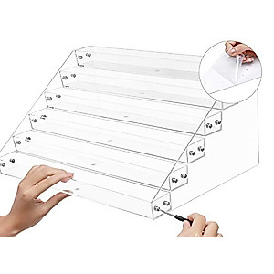 HBlife Clear Nail Polish Organizer 6 Tier Acrylic Display Rack Holds Up to 72 Bottles