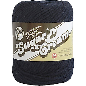 Lily Sugar'N Cream Bright Navy Yarn - 6 Pack of 71g/2.5oz - Cotton - 4 Medium (Worsted) - 120 Yards - Knitting/Crochet