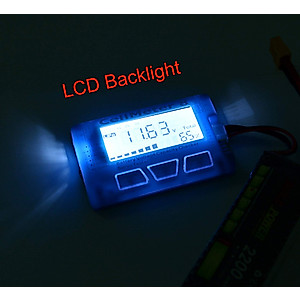 FPVDrone RC CellMeter 8 Digital Battery Capacity Checker Battery Voltage Tester LCD Backlight for LiPo Life Li-ion NiMH Nicd