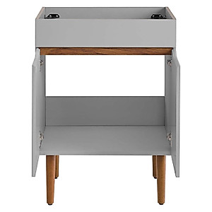 Modway EEI-3918-GRY-WAL Harvest 24" Bathroom Vanity in Gray Walnut (Sink Basin Not Included)