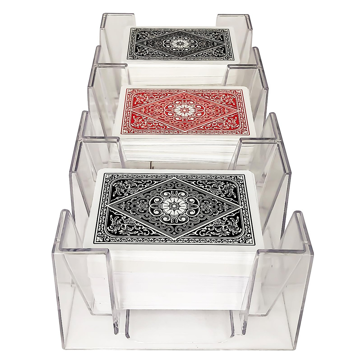 Yuanhe 9 Deck Clear Canasta Playing Card Tray